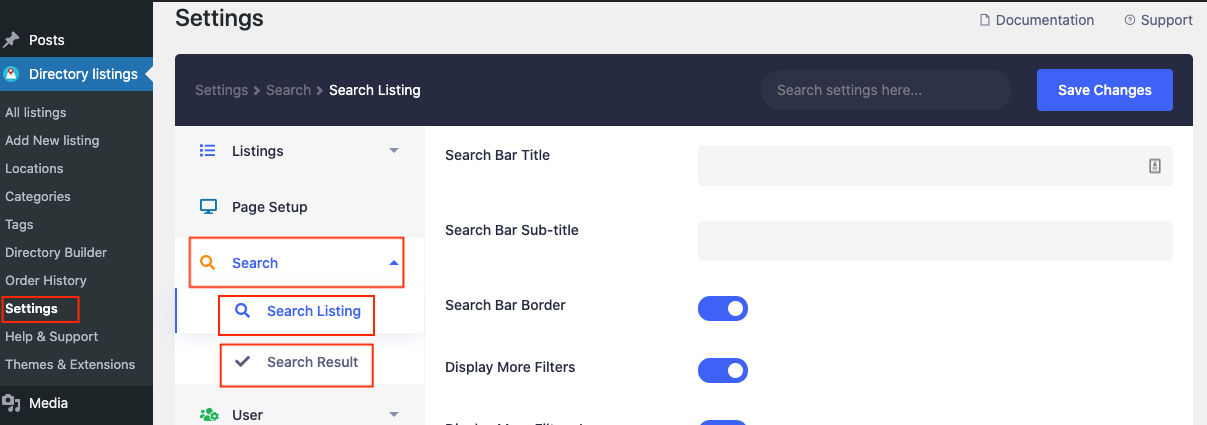 Advanced Filter in Search Result Page - Docs