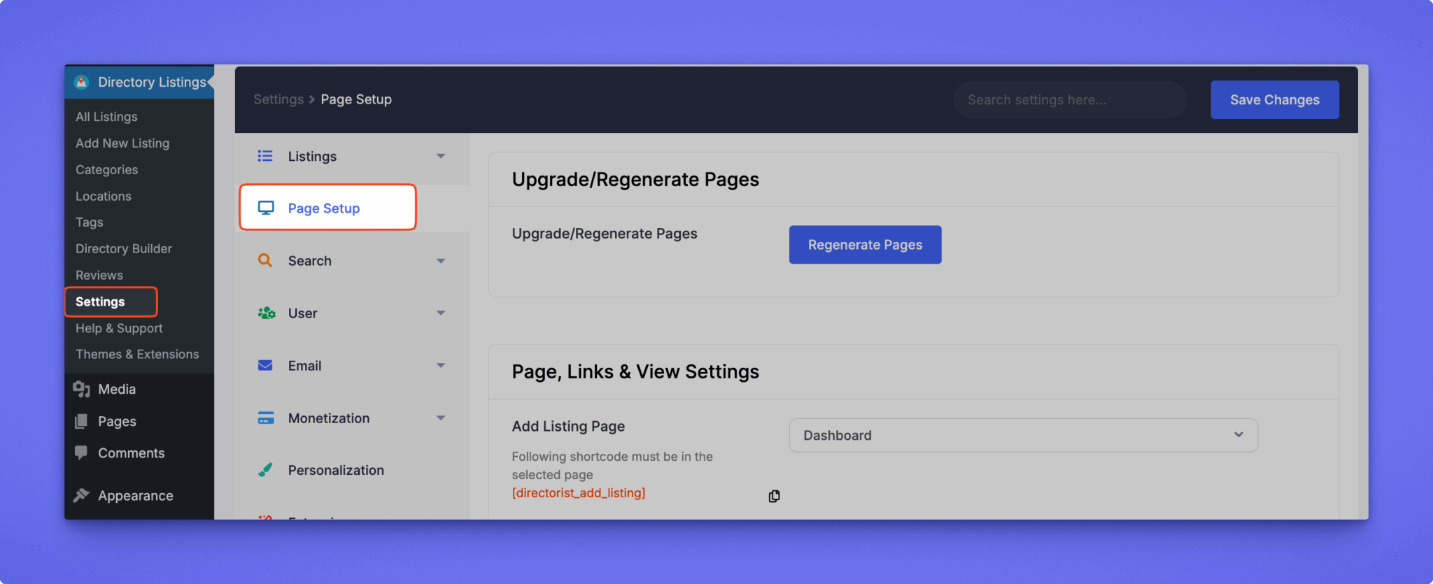 Setting Up the Required Pages - Directorist