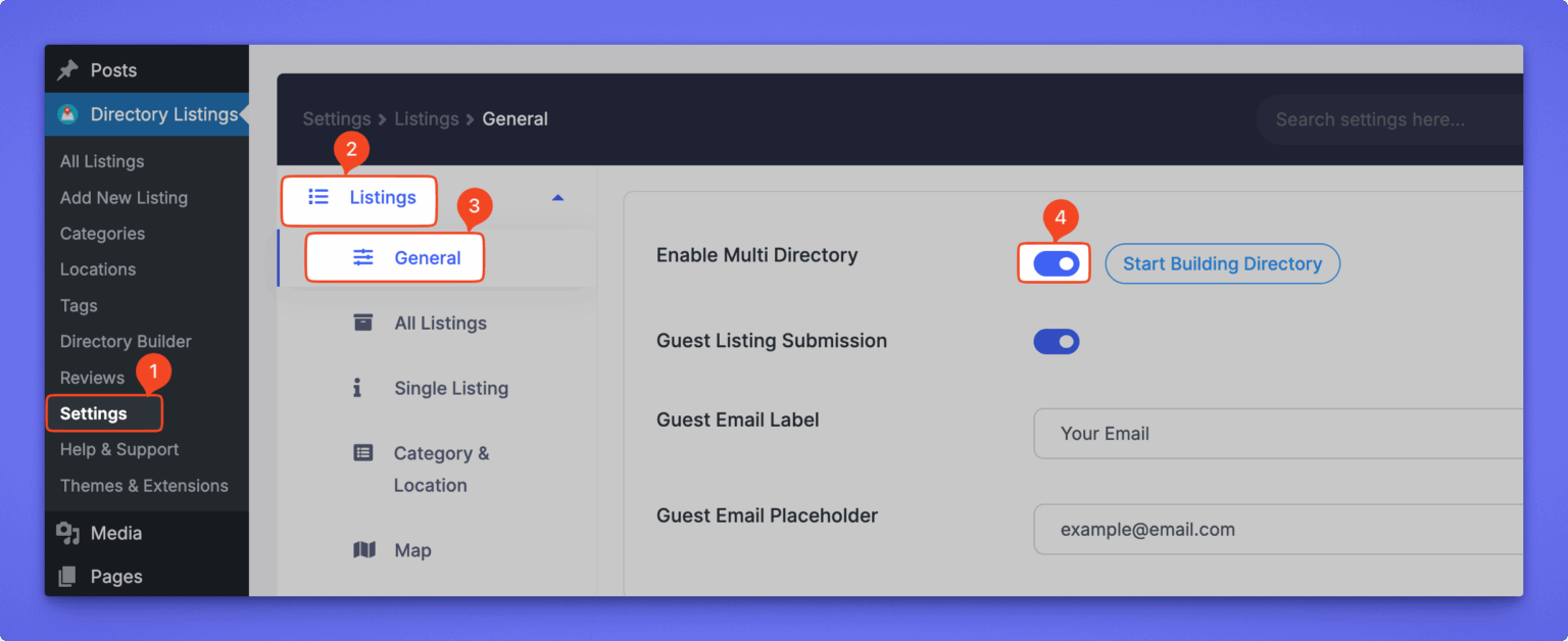 Multiple Directories - Directorist